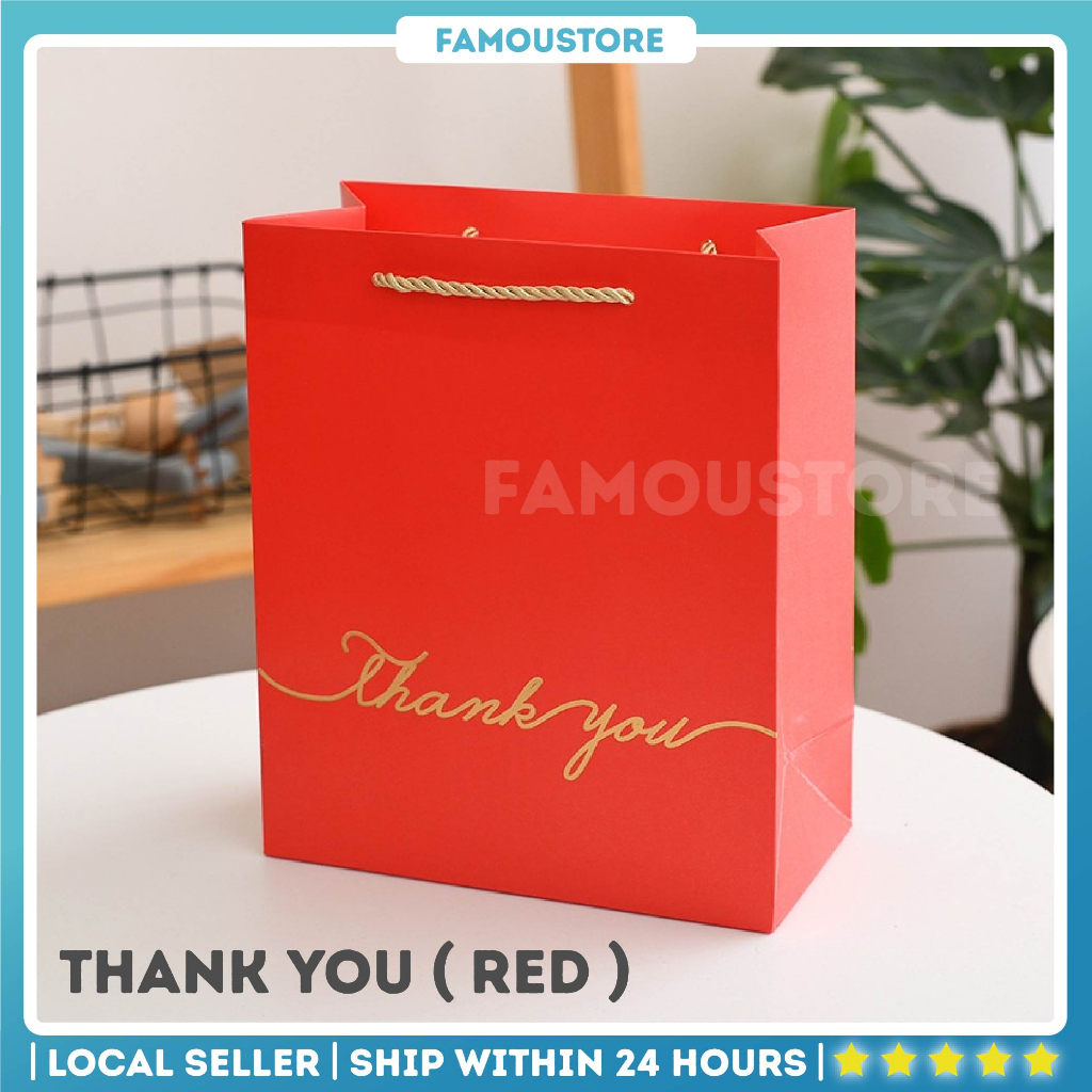 Thank You Paper Bag Murah Doorgift Bag Wedding Shopping Bag Gift Bag ...