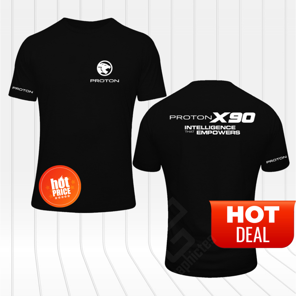 T Shirt Cotton Proton X90 Intelligence That Empowers Front Back Logo SS ...