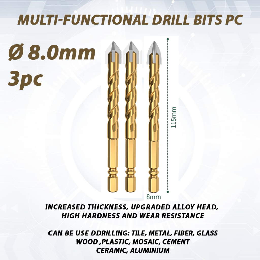 Wuyunn.Concrete Drill Bit.Cross Hex Tile Drill Bit.Mata Drill Simen ...