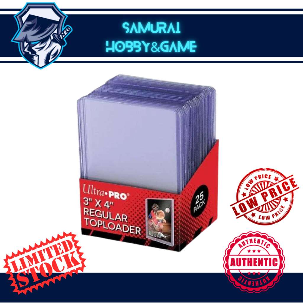 Ultra PRO Toploader 3" x 4" Whole Pack (Regular Clear 25 pcs) Toploader ...