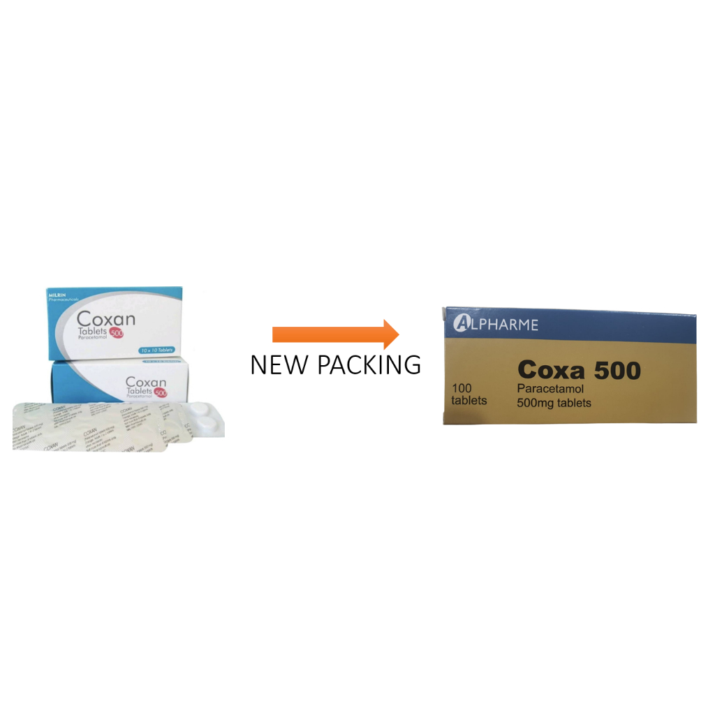 NEW PACKING! Paracetamol 500mg coxa X 100 tablets EXP 2026 | Shopee ...