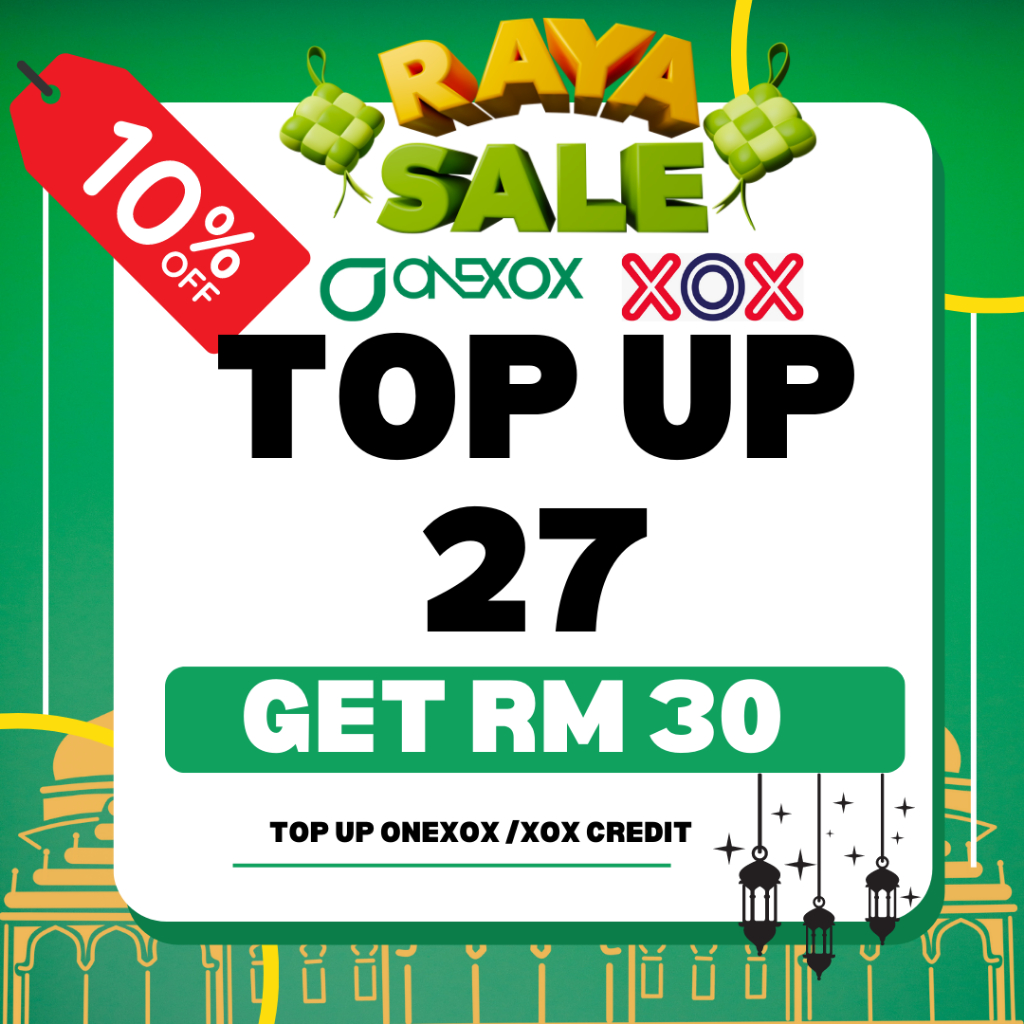XOX/ONEXOX PREPAID TOP UP (DISCOUNT 10%) | Shopee Malaysia