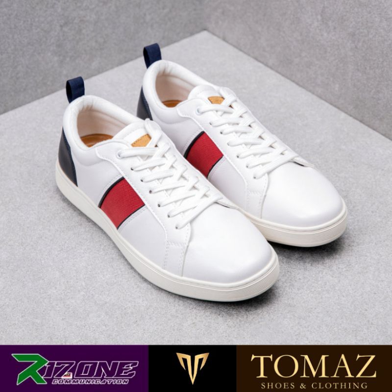 TOMAZ - C498 Men's Sneakers [White/Red] Original / New / Kasut / Kasual ...