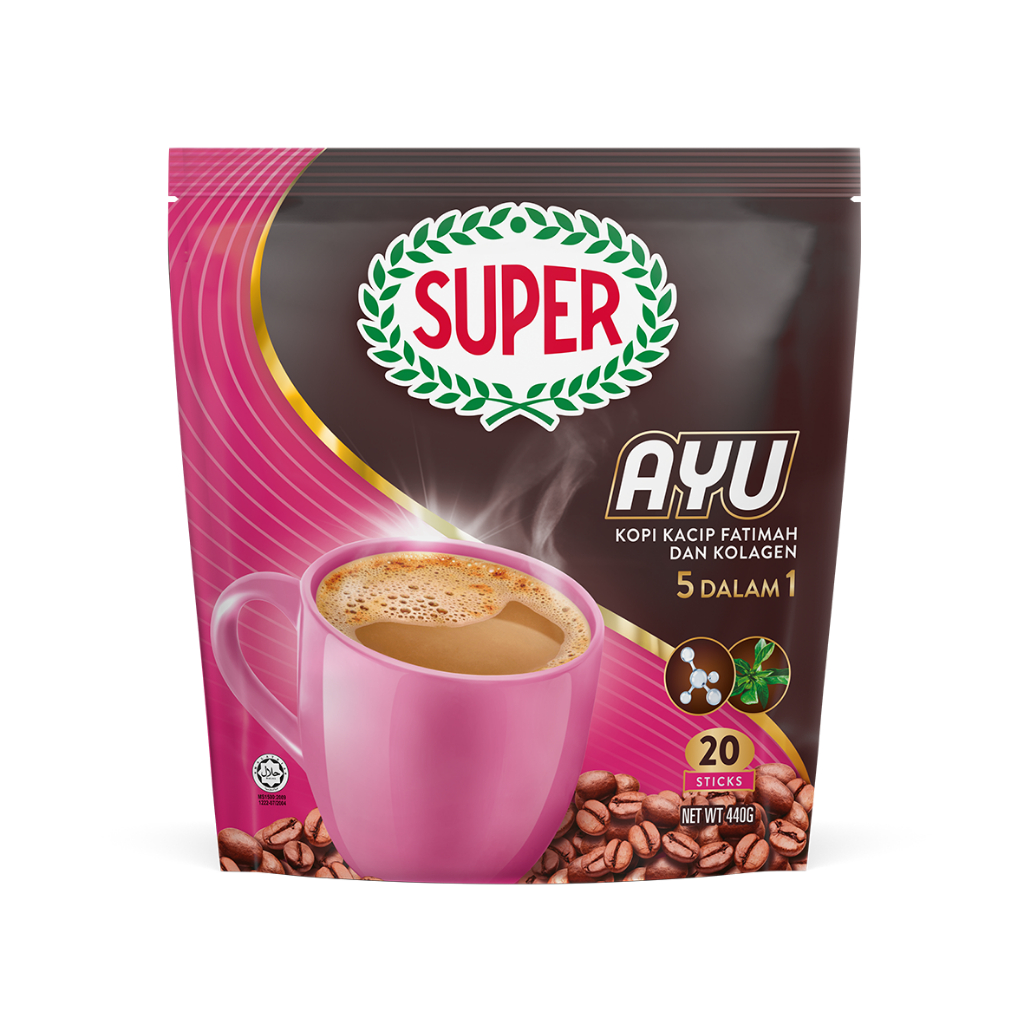 SUPER Ayu 5in1 Coffee with Kacip Fatimah and Collagen (22g x 20s ...