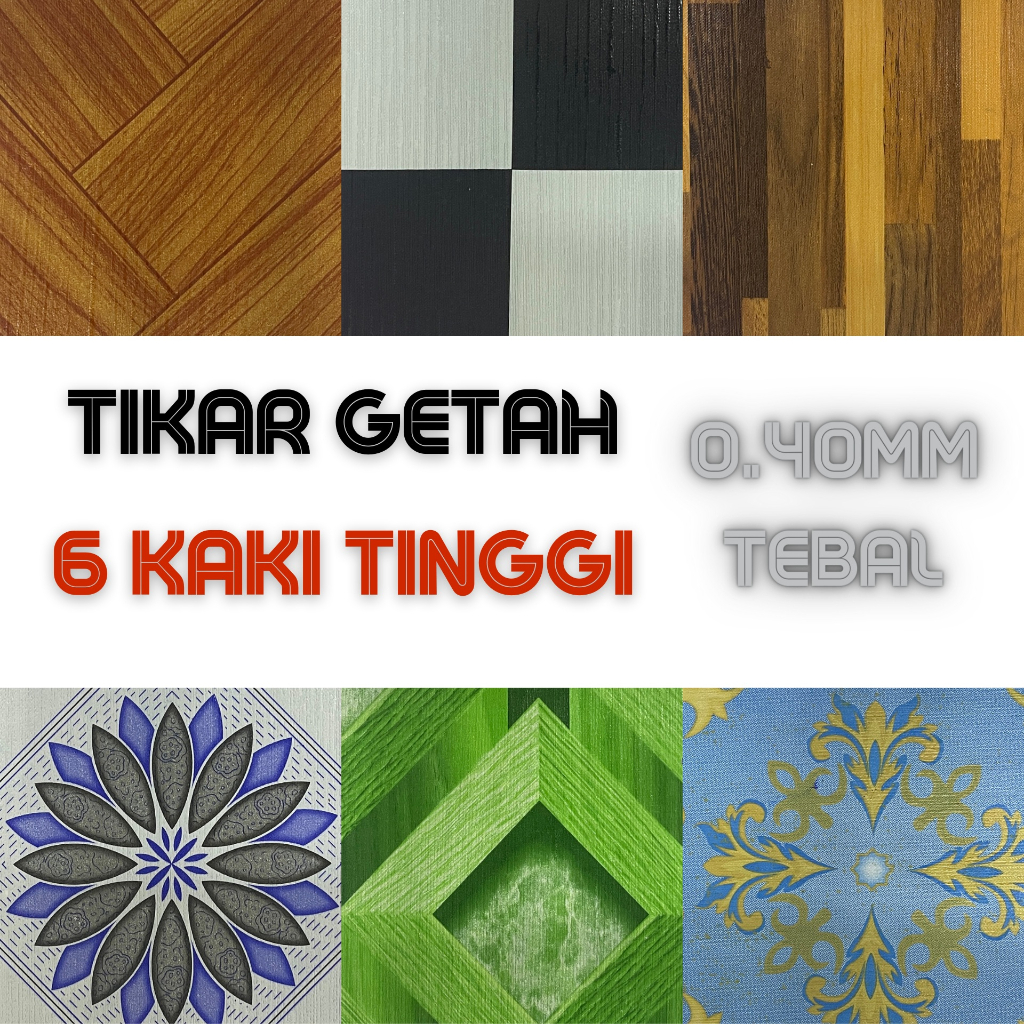 Tikar Getah Segulung 6 Kaki Tinggi / Lebar 23M / Tebal 0.40mm Floor Mat ...