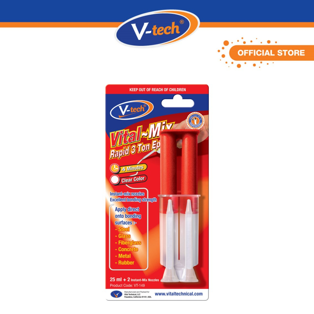 V-tech VT-149 Vital-Mix Rapid 3 Ton Epoxy (25ml + 2 mixers) | Shopee Malaysia