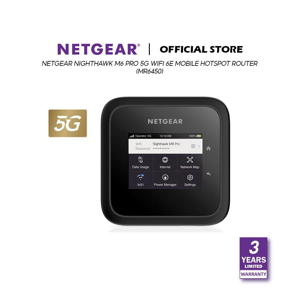 NIGHTHAWK MR6450 M6 PRO WIFI 6 MOBILE HOTSPOT ROUTER (5G SA/NSA ...