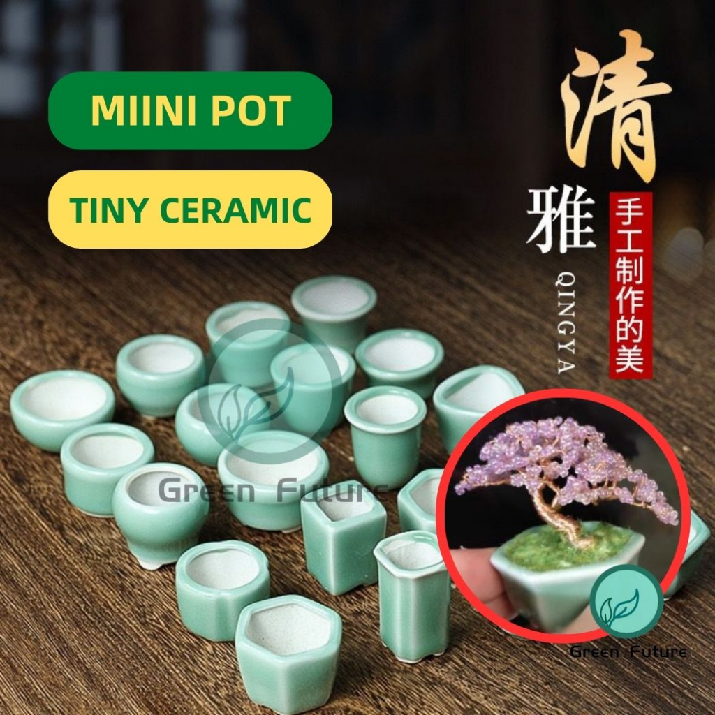 Succulent pot mini bonsai 拇指盆 pot Flower Pot Rectangular Growing ...