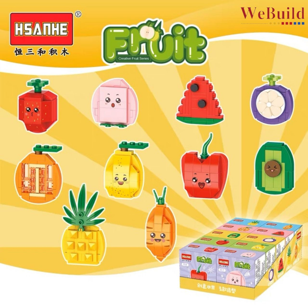 Hsanhe Fruit Mini Figure Building Block (set of 10 designs) HSANHE 6037 ...