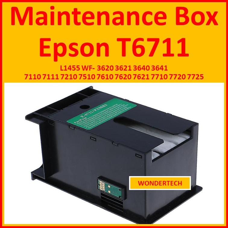 T6711 Epson T671100 Maintenance Box L1455 WF 3620 3621 3640 3641 7110 ...