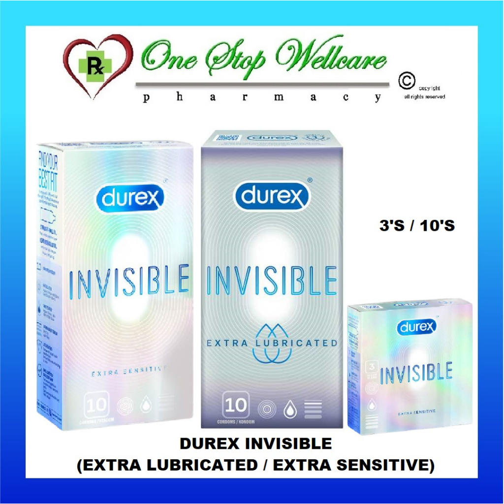 DUREX INVISIBLE (LUBRIKASI EKSTRA / SENSITIF EKSTRA) / DUREX INVISIBLE ...