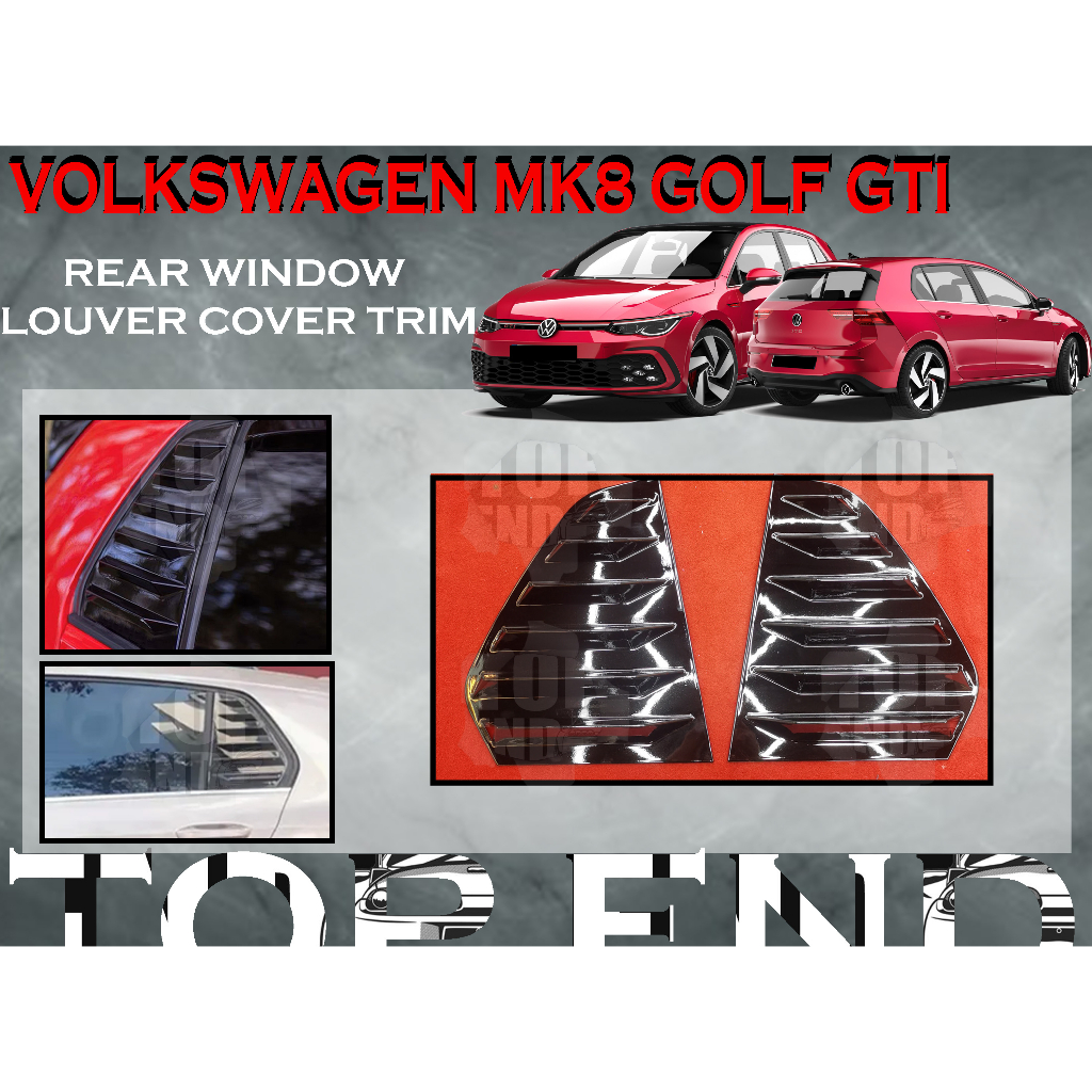 VOLKSWAGEN GOLF MK8 GTI R LINE R REAR WINDOW LOUVER COVER GOLF GTI GOLF ...
