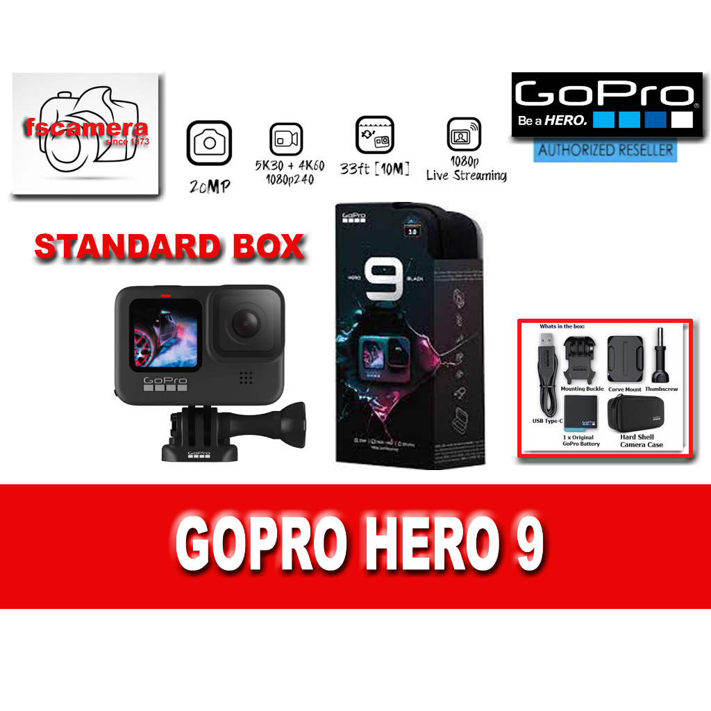 ORIGINAL GOPRO MALAYSIA HERO9 HERO 9 FREE EXTREME 128GB & GP1300K SET & HOUSING WATERPROOF ...