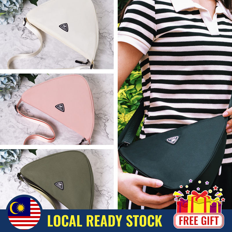 Triangle Shape Sling Bag Nylon Casual Crossbody Bag Chest Pack Triangle ...