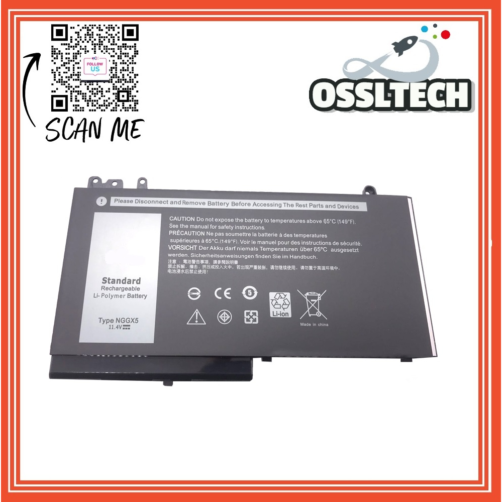 DELL NGGX5 E5270 E5470 E5570 44WH 47WH LAPTOP BATTERY | Shopee Malaysia