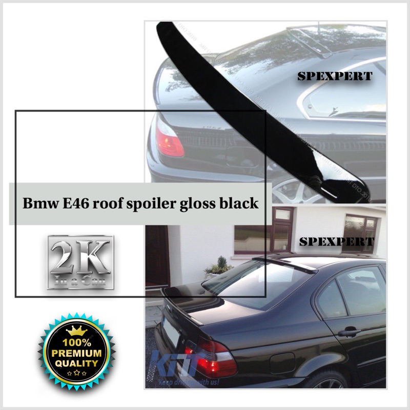 Bmw e46 roof spoiler gloss black BME46-SP02 | Shopee Malaysia