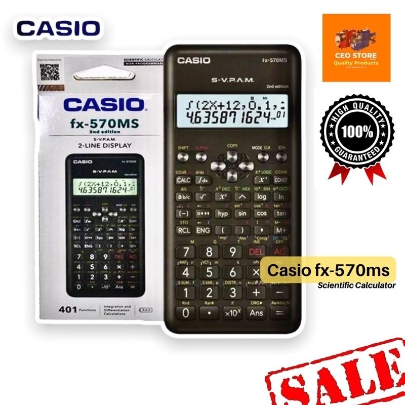 Casio FX-570MS 2nd Edition Scientific Calculator FX-570MS | Shopee Malaysia