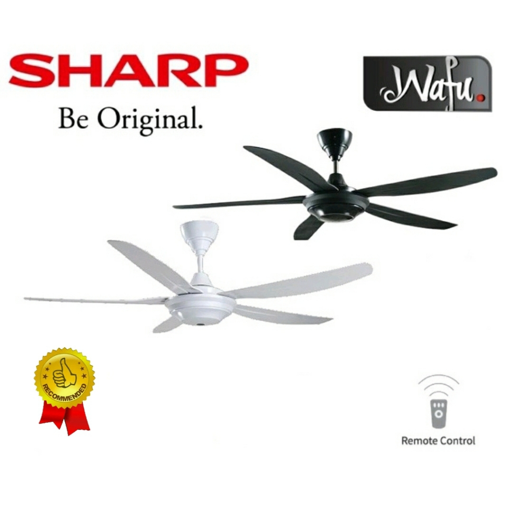 Sharp PJC116 Ceiling Fan 56" With 3 Speed Remote Control PJC116BK ...