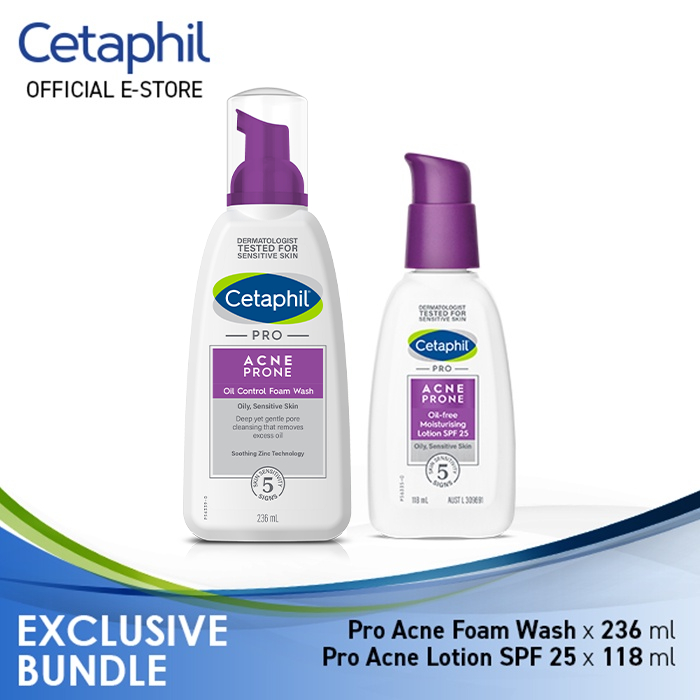 Cetaphil Pro Acne Prone Oil Control Foam Wash (236ML) + Proacne Prone ...