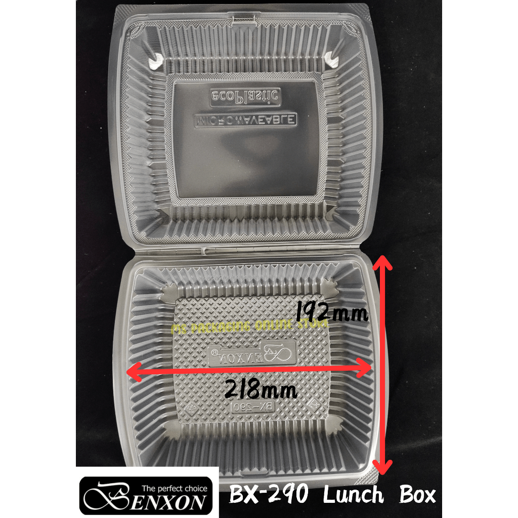 BX-290 PP Lunch Box [ 50pcs± ] BENXON BX-290 Disposable PP Plastic ...