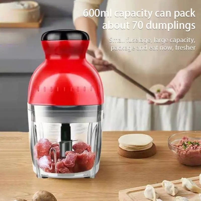 Portable Food Processor Garlic Chopper Vegetable Cutters Mini Electric ...
