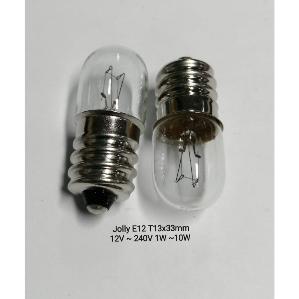 [2PCS]JOLLY E12 T13X33 12V 3W, 18V 3W, 24V 3W, 28V 3W, 30V 3W, 36V 3W MINIATURE FILAMENT BULB ...