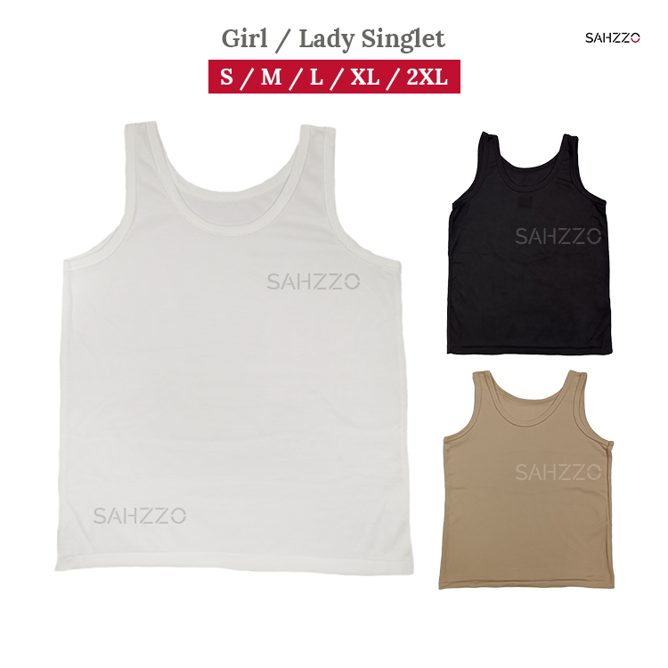 Girls' Cotton Vests Size S-2XL Singlets 28 少女女士纯棉背心内衣 Baju Dalam Gadis Wanita Singlet Budak ...