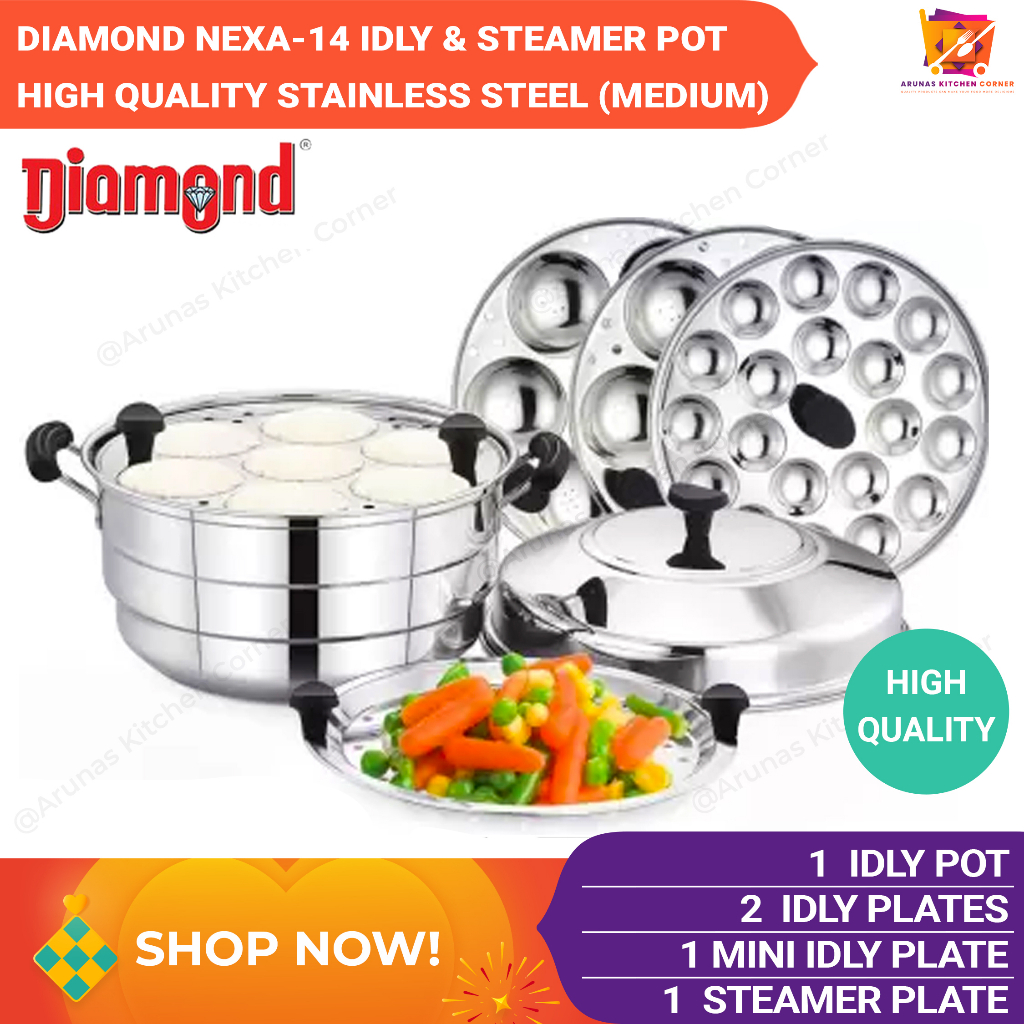 Diamond Nexa Idly & Steamer Pot High Quality Stainless Steel (Small ...