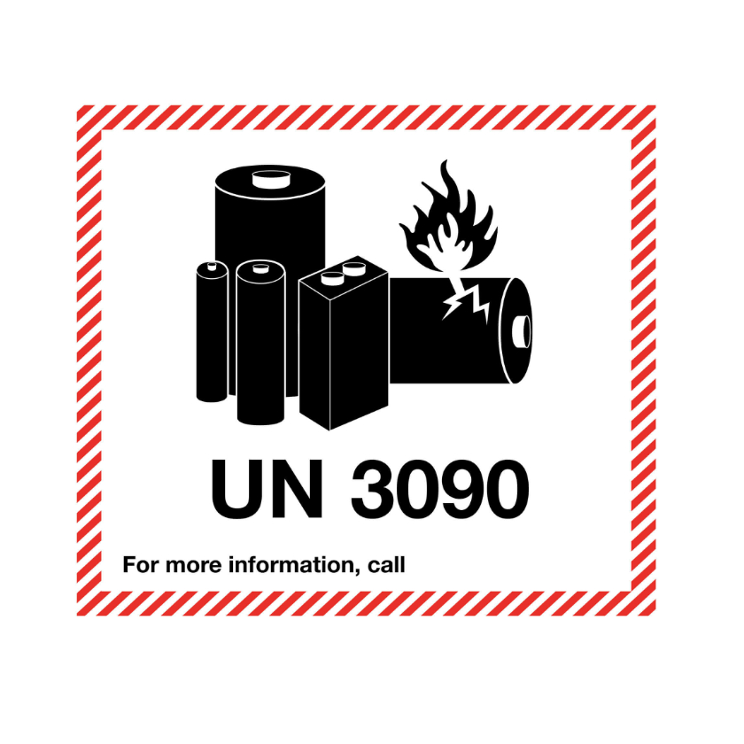 Lithium Ion Battery Air Ship Caution Sticker Security Warning Universal ...