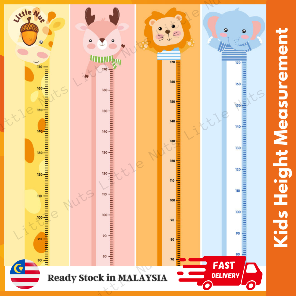 Kids Height Measurement Sticker Kids Measurement Wall Paper Alat Ukur ...