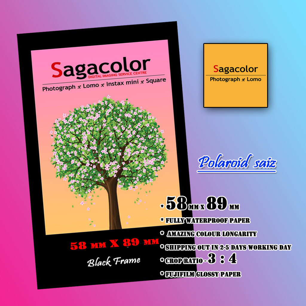 Lomo Print @ Saiz(10-100pcs)(Black Frame) | Shopee Malaysia