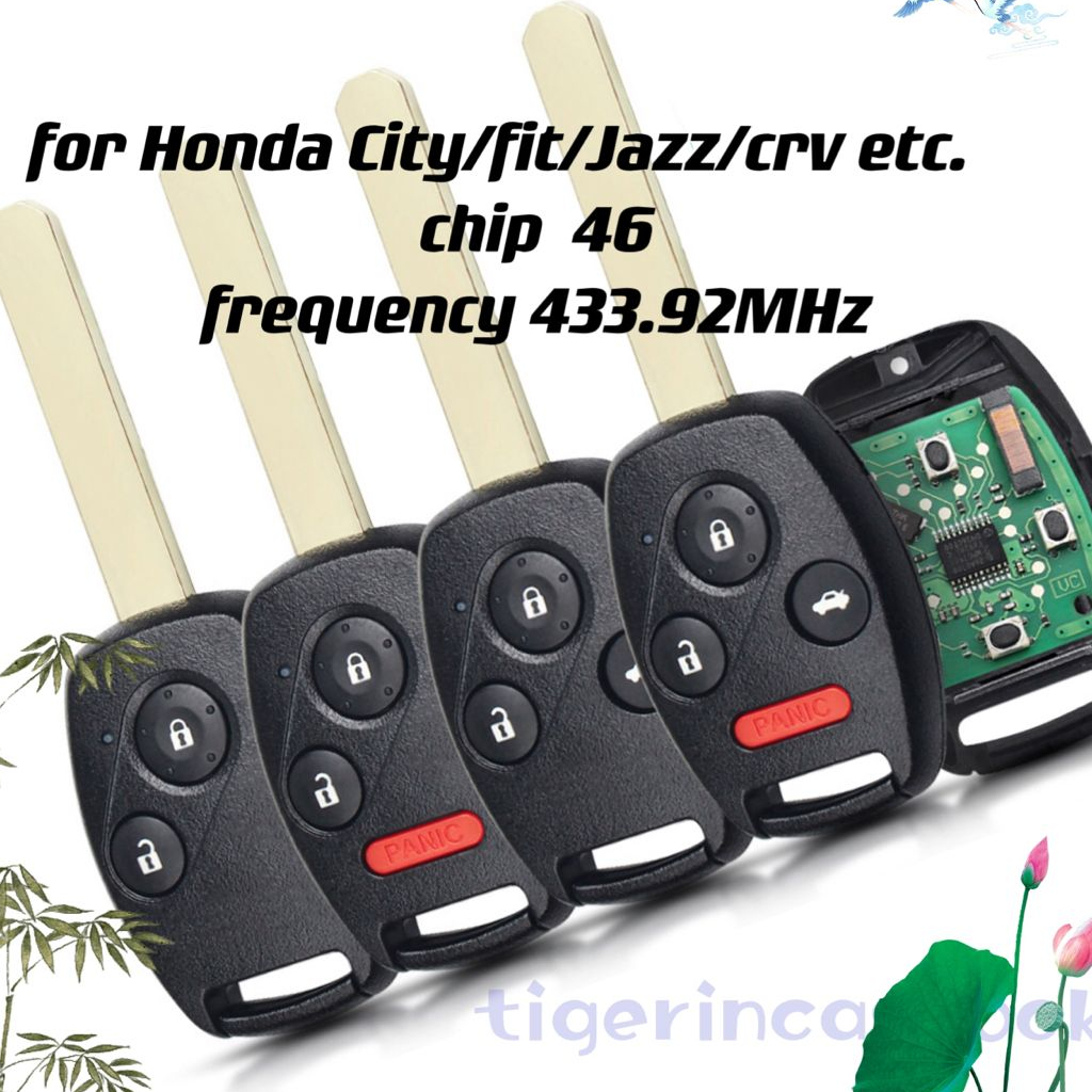 replacement HONDA key(frequency 434 MHz;ignition chip 46) for ...