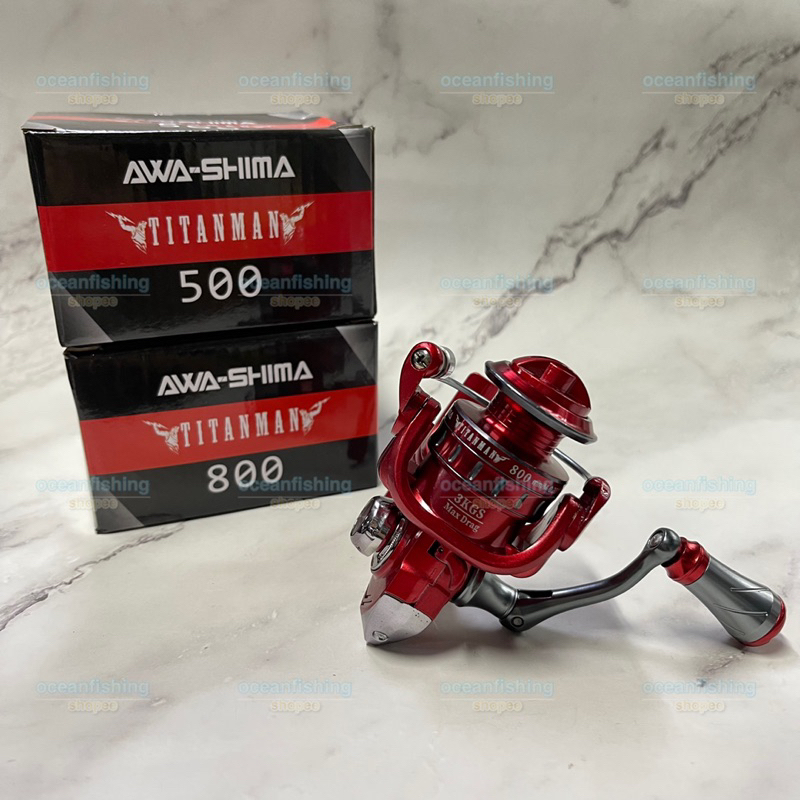 AWA-SHIMA TITANMAN 500/800 UL SPINNING REEL | Shopee Malaysia
