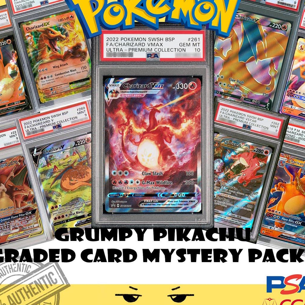 [THAT GRUMPY PIKACHU] POKEMON TCG GRADED CARD MYSTERY PACKS - PSA/CGC ...