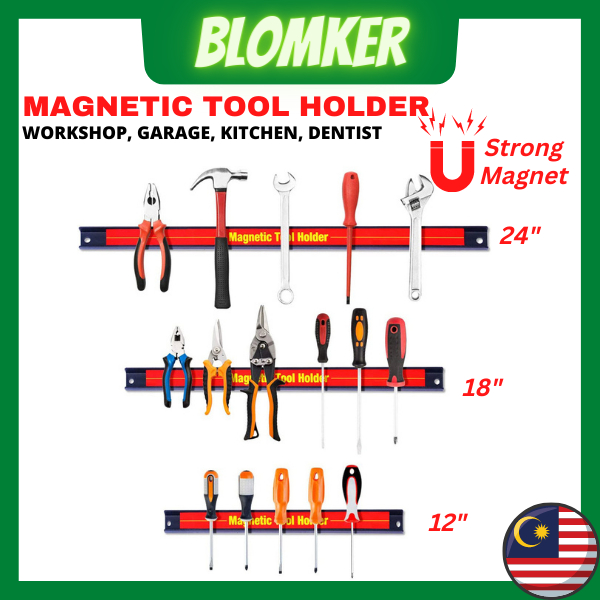 Magnetic Tool Holder Hanging Strip Magnet Bar Organizer Kitchen Knife ...
