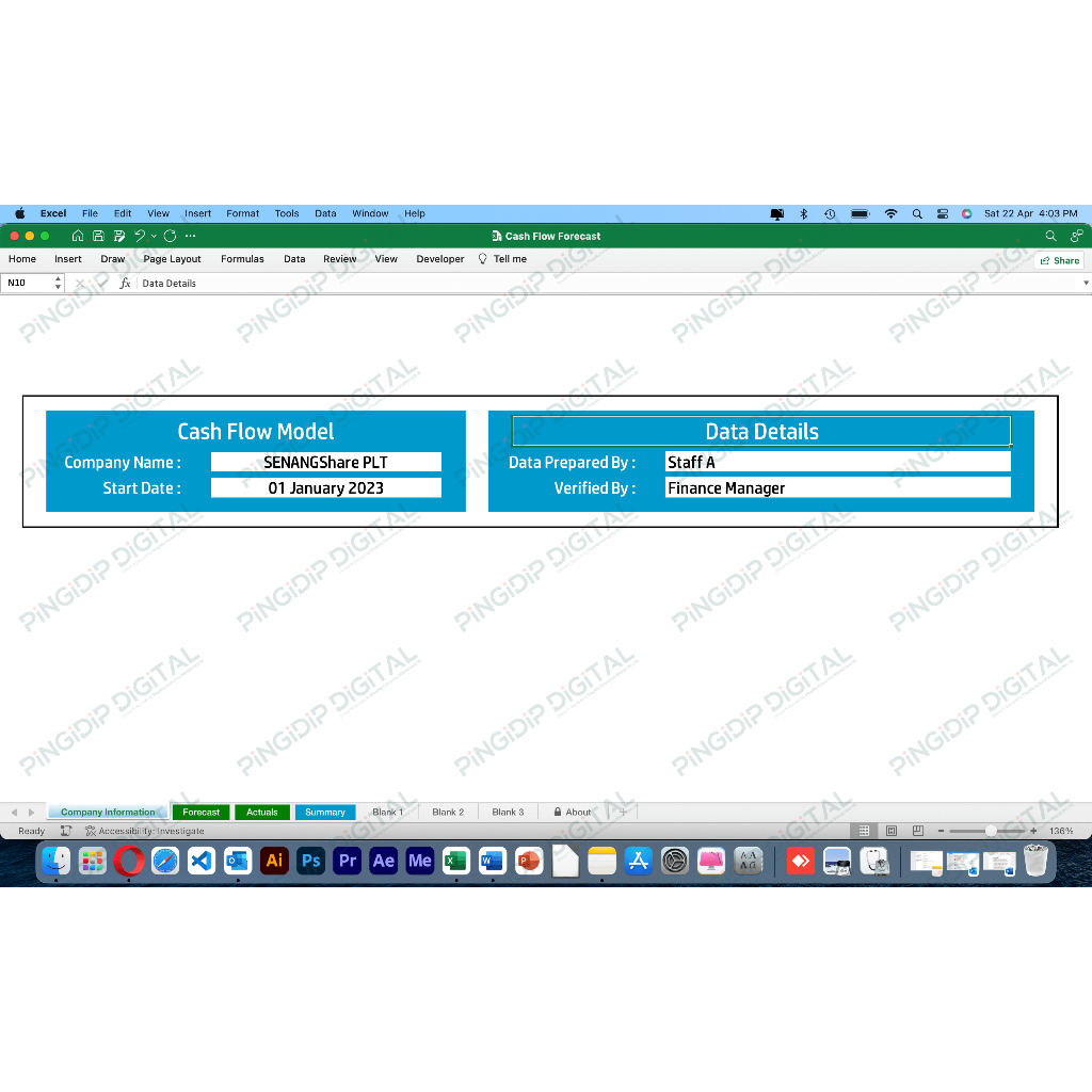 Cash Flow Forecast Spreadsheet Shopee Malaysia 1635