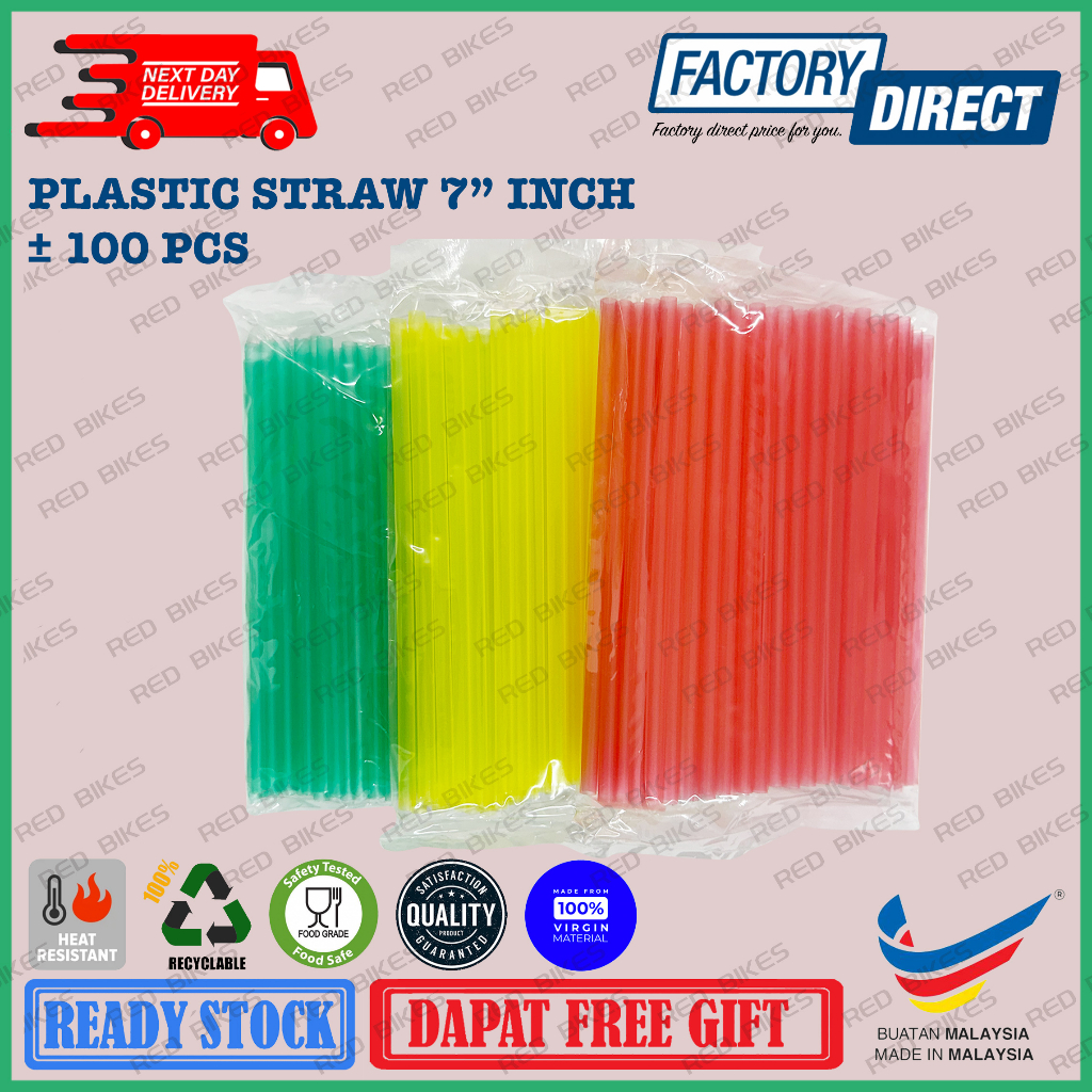 Plastic Straw Disposable/ Minuman Plastic Straw , Long short straw / 1 ...