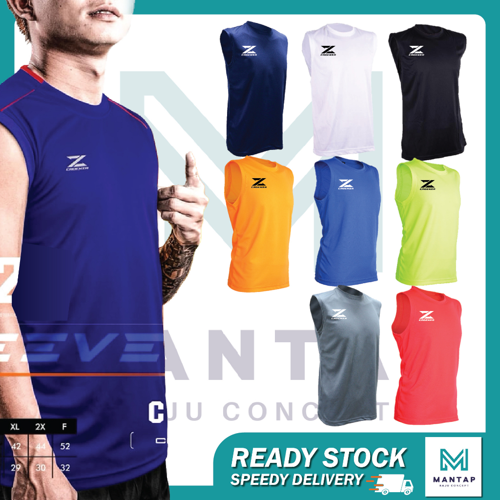 CADENZA sleeveless jersey FOOTBALL singlet BAJU quick dry microfiber SHIRT JOGGING runner FUTSAL ...