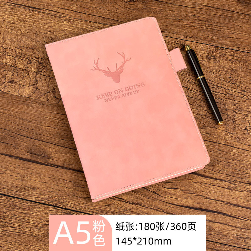 A5 Leather Notebook 360 Pages Paper Notepad Thick Cute Notebook School ...