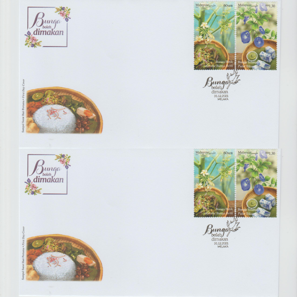 FDC (First Day Cover) 2021 - Bunga boleh dimakan | Shopee Malaysia
