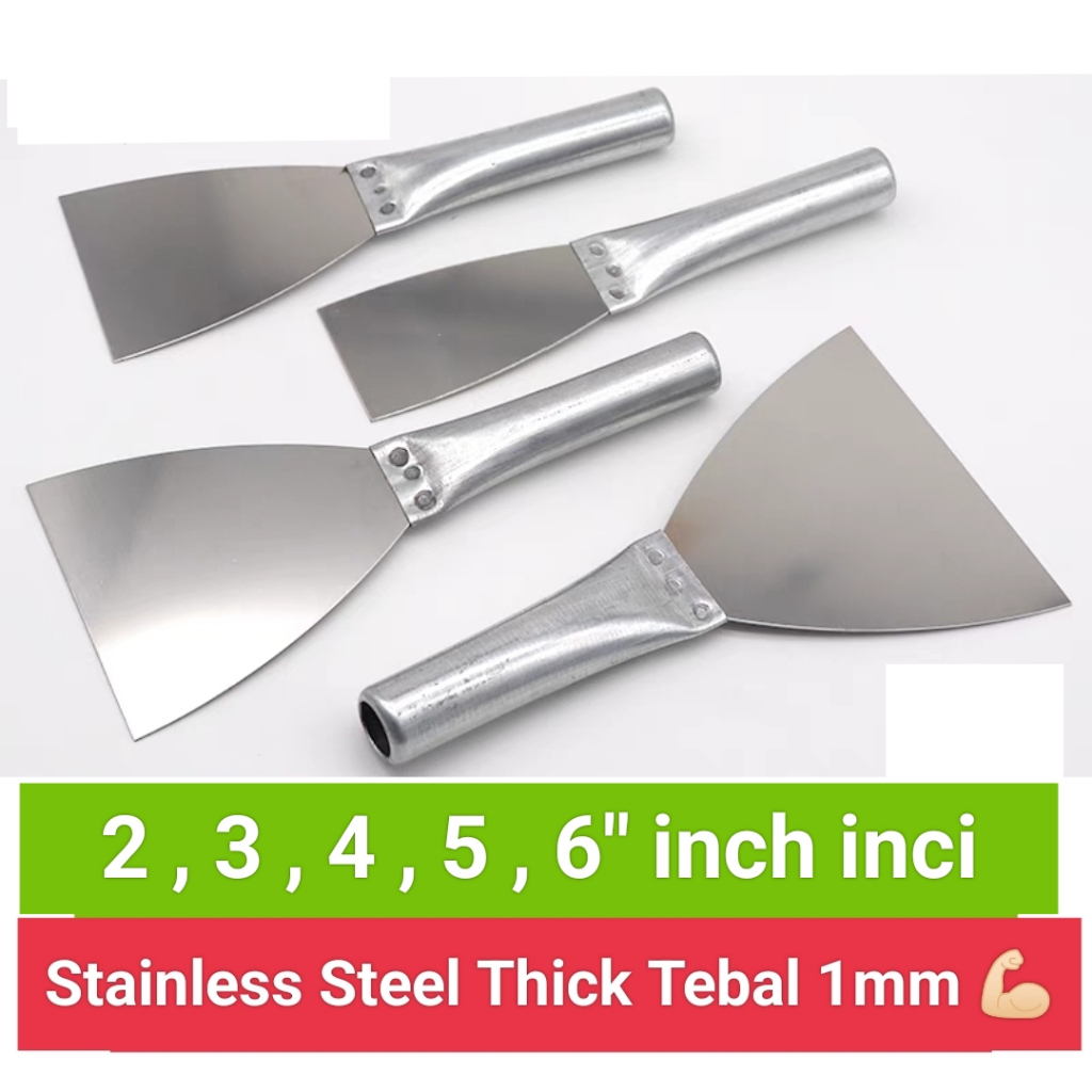2~3~4~5~6"inch inci Stainless steel Scrapper Iron Handle Scraper ...
