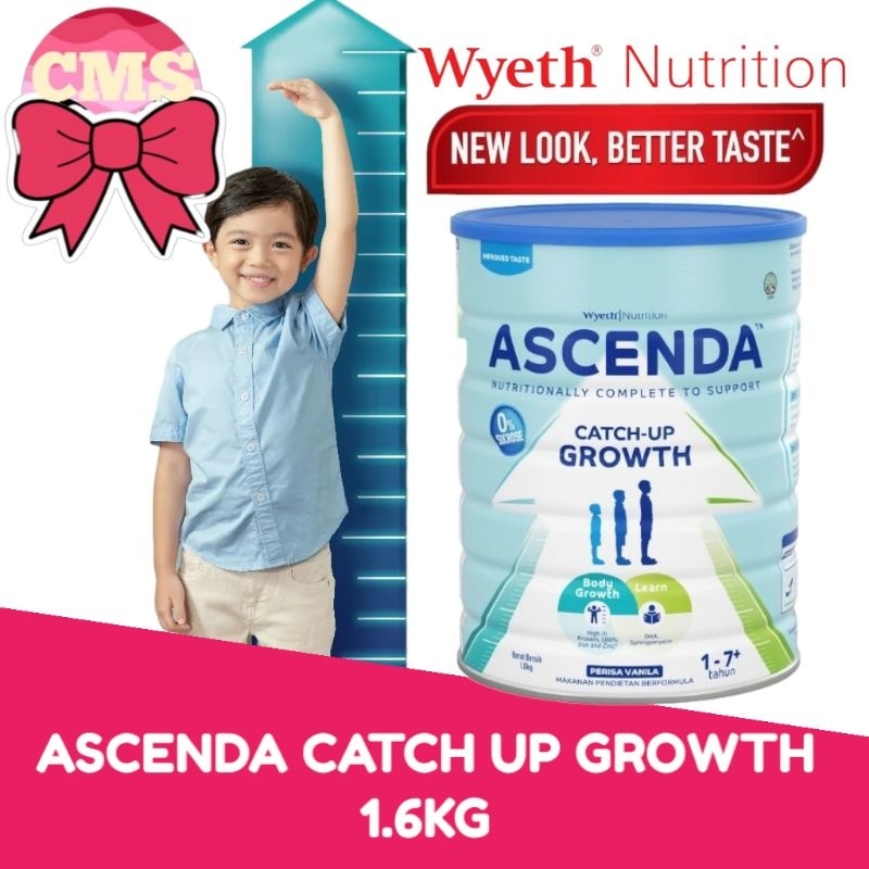 WYETH ASCENDA CATCH UP GROWTH 1-7+ TAHUN VANILLA 1.6KG Exp:06/2025 ...