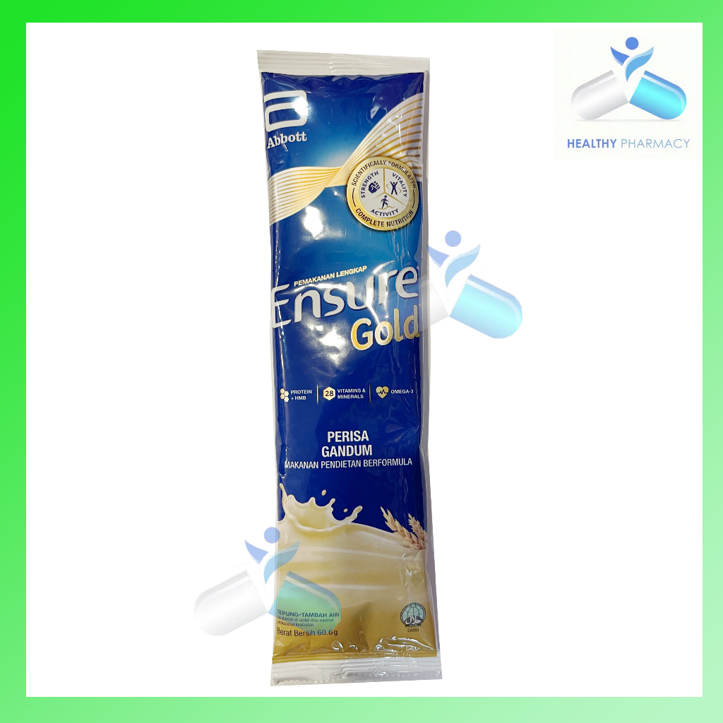 ENSURE GOLD SACHET 60.6g (Wheat/Vanila/Coffee/Plant-Based) | Shopee ...