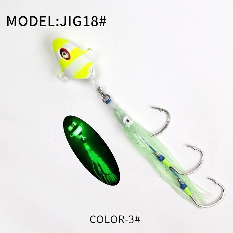 UV LUMINOUS JIG 100g 150g 200g fishing fast jigging slow jig lure ...