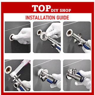 Stop Valve Stainless Steel Quarter Turn Angle Valve Bathroom Faucet ...