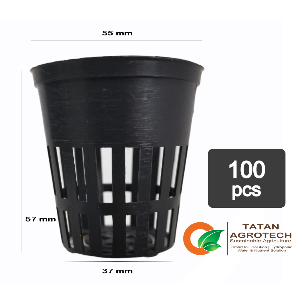 55mm Hydroponic Mesh Pots | Hydropots | Net Pots | Net Cup (100 pcs ...