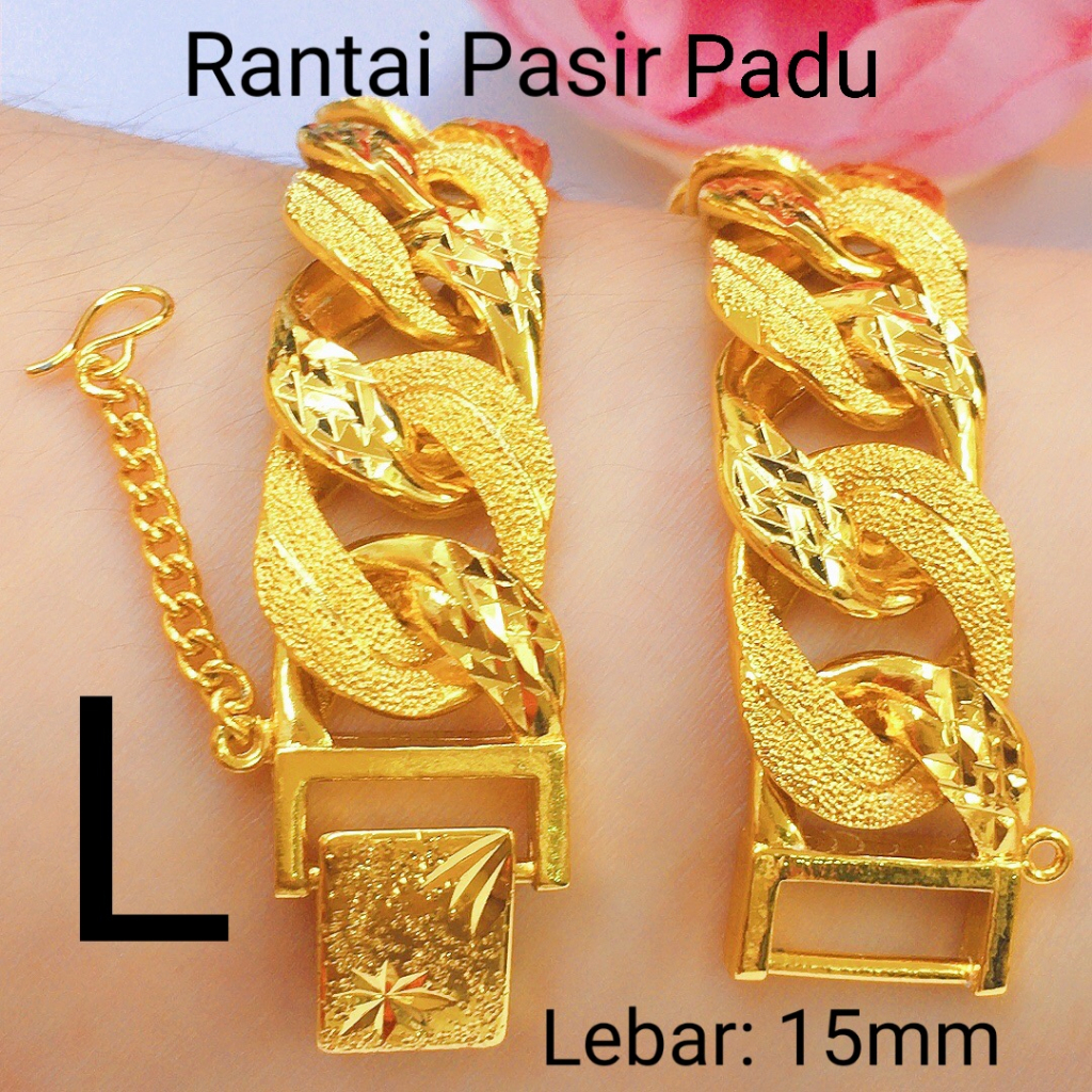 💥ADA COP 916💥(BCE42) EMAS BANGKOK ADULT BRACELET GELANG TANGAN RANTAI ...