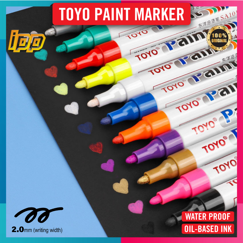 TOYO Paint Marker / Multi Surface Waterproof Paint Marker / Oil-Based ...