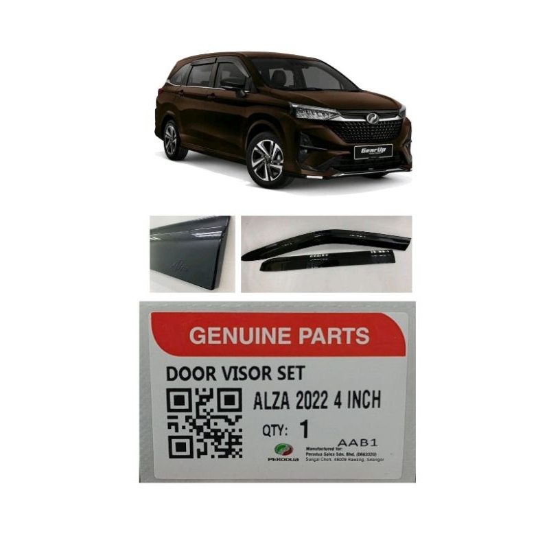 Perodua Alza 2022 Injection door visor with alza logo | Shopee Malaysia