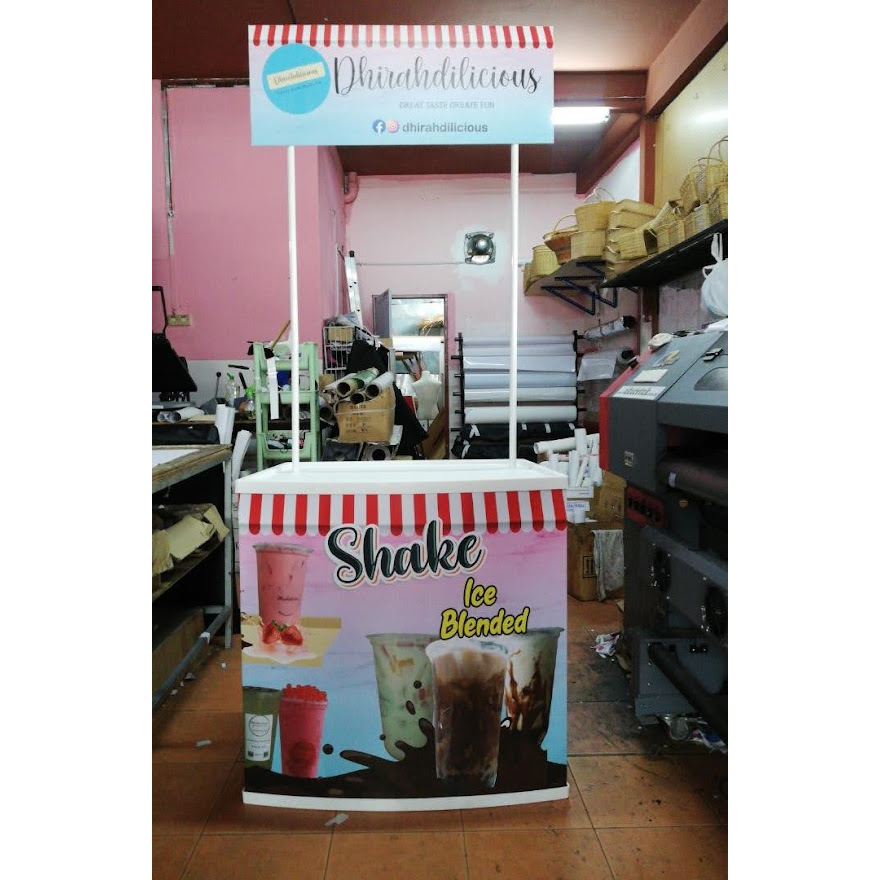 STALL LIPAT PVC/ BOOTH NIAGA BISNES ICE BLENDED DAN SHAKE BASED DESIGN ...